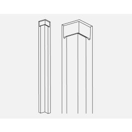 SHAPED CORNER POST LUCENTE MATT LIGHT GREY - TKC