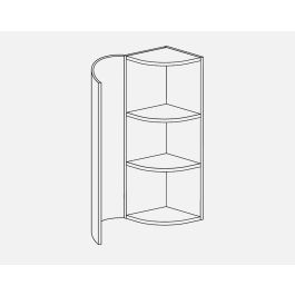 900mm CURVED WALL UNIT OXFORD IVORY - TKC