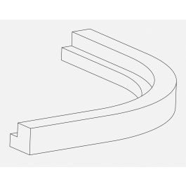 SQ END CURVED COR /PELM LUCENTE GLOSS DUST GREY - TKC