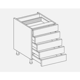 300MM 5 DRAWER BASE LUCENTE MATT LIGHT GREY - TKC