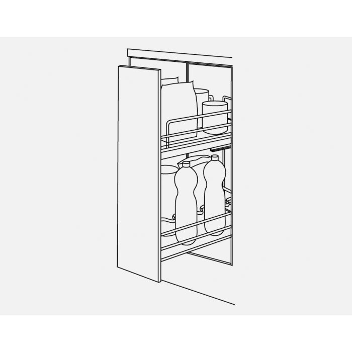 150 DYNAMIC PULL OUT NEWMARKET LIGHT GREY - TKC