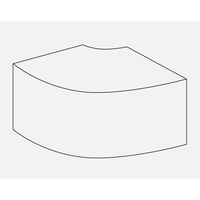 CORNER BLOCK LUCENTE MATT DUST GREY - TKC