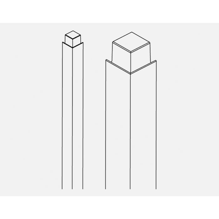 EXTERNAL CORNER POST LUCENTE GLOSS DUST GREY - TKC