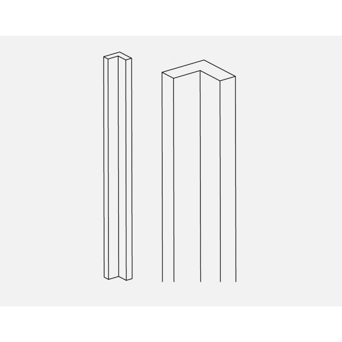 CORNER POST SLAB LUCENTE GLOSS ANTHRACITE - TKC