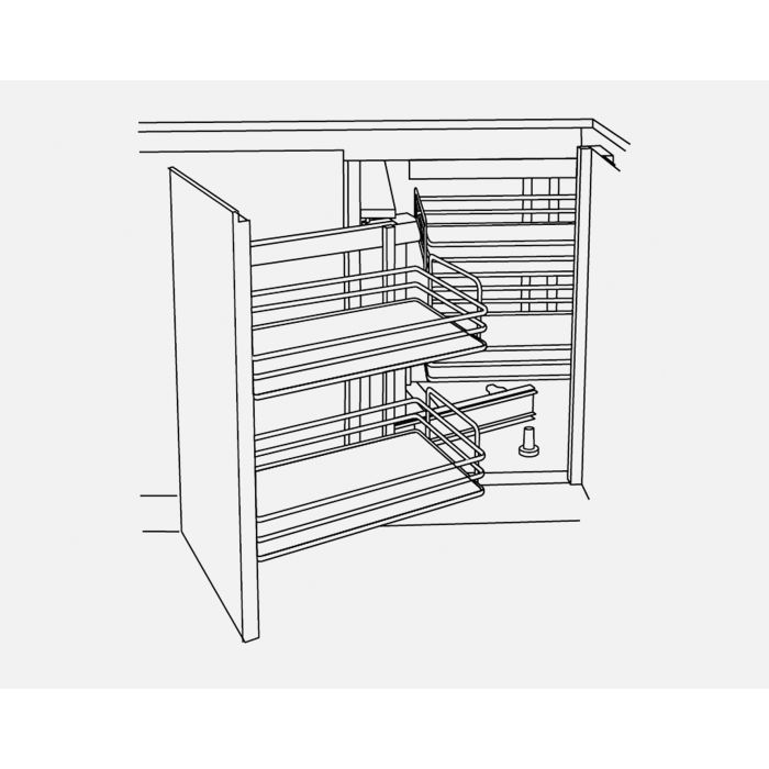DYNAMIC CORNER 500MM LH NEWMARKET INDIGO - TKC