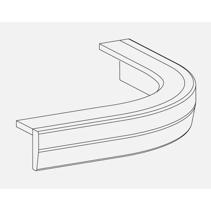 CURVE TANGENT PELMET NEWMARKET DUST GREY - TKC