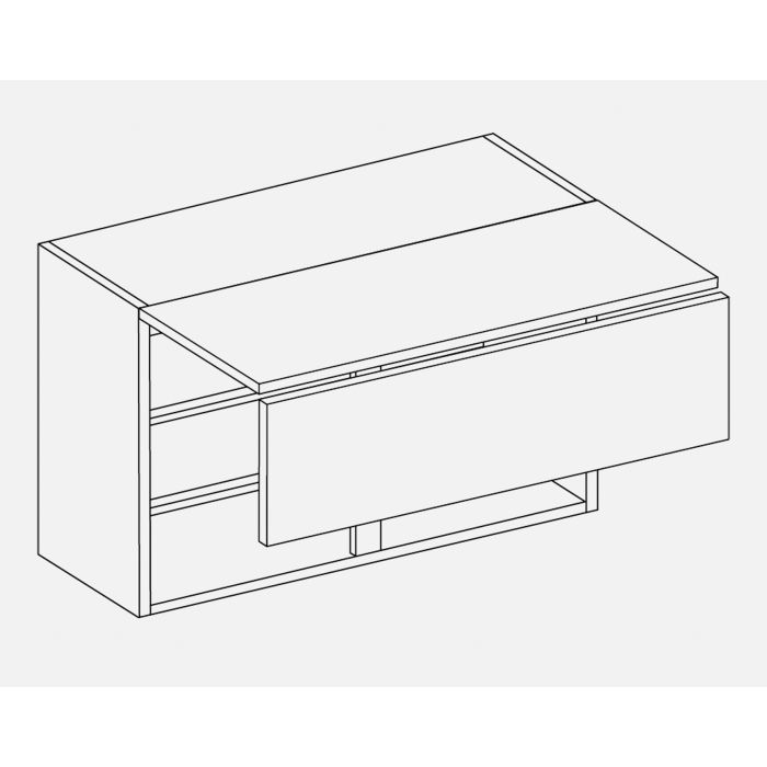 900MM BI-FOLD WALL CAB STRATTO DUST GREY VERO - TKC